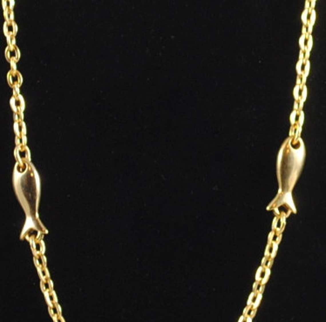 Vintage Necklace Vintage Gold Toned Fish Chain Necklace 1970s - Etsy