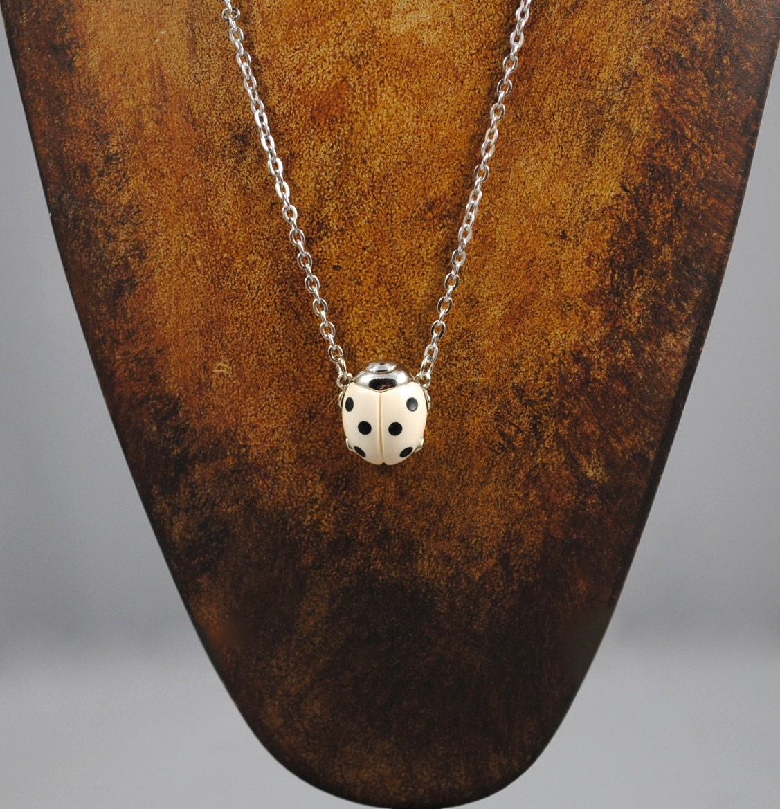 Vintage RARE Ladybug Necklace Lucky Ladybug 1970s Good Luck Bug Jewelry ...