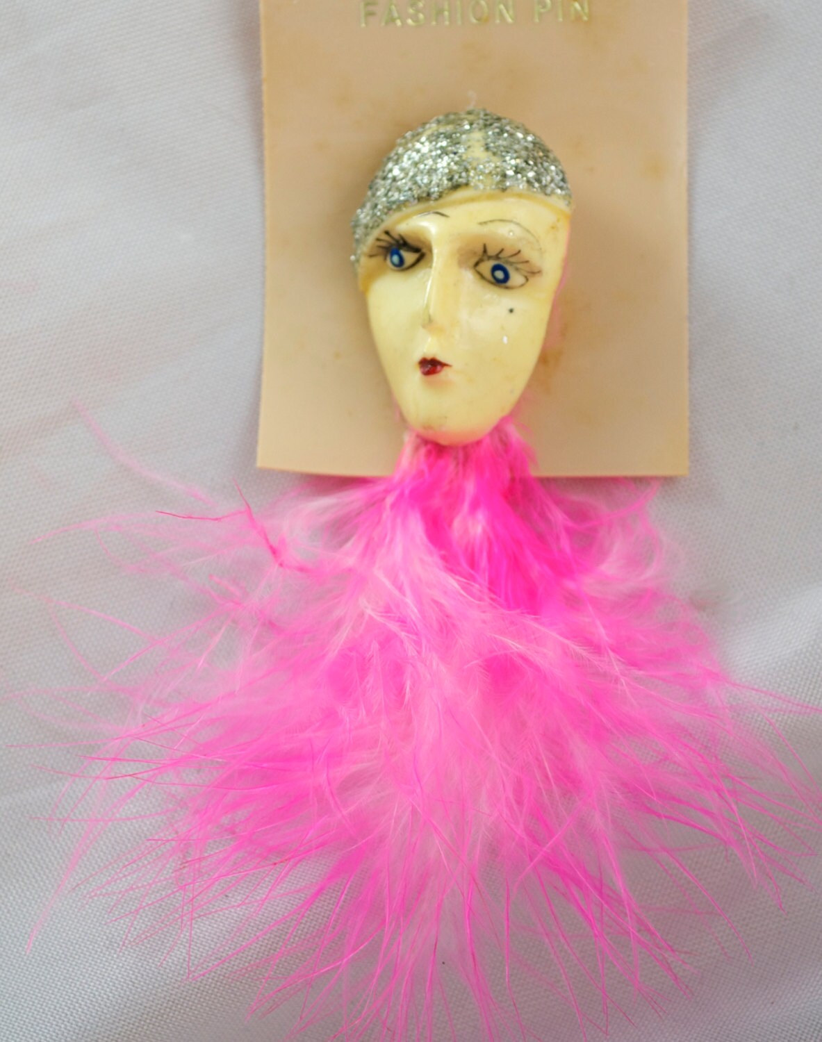 Vintage Lady Pin Face Harlequin Pin Face Brooch 1960's - Etsy