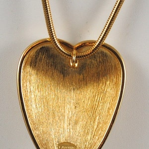 SALE SALE Vintage Lanvin Paris Heart Pendant Necklace Designer Runway ...