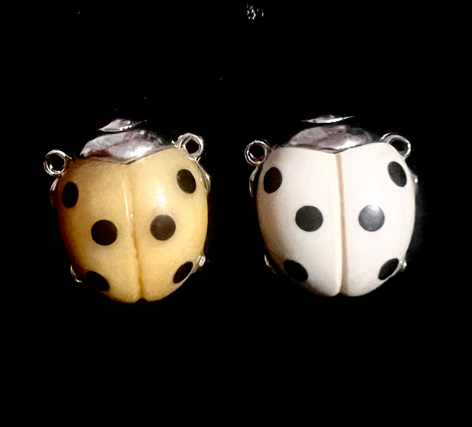 Ladybug Necklace Vintage 1970s Small GOOD LUCK Ladybug Pendant Insect ...