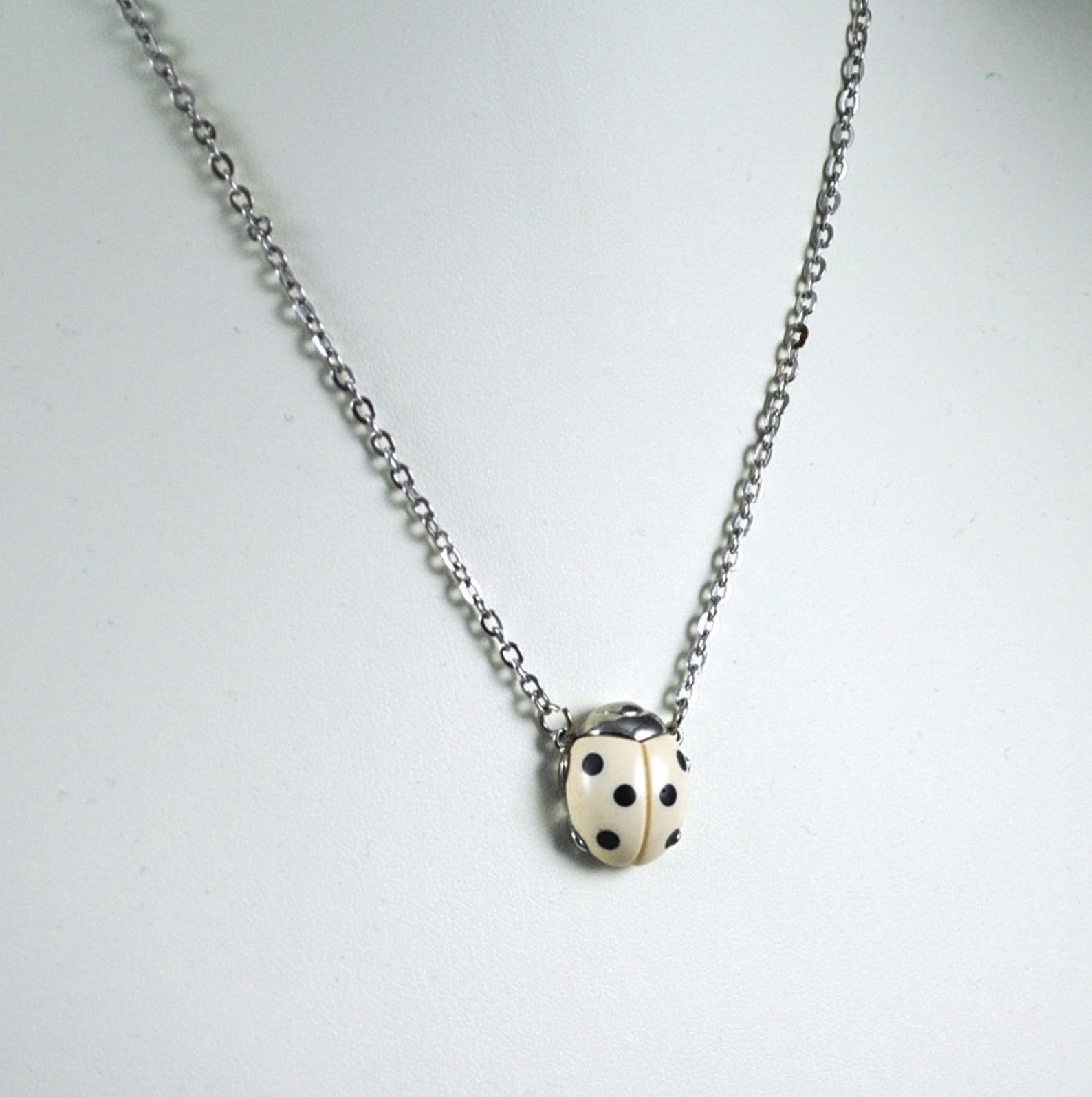 Vintage RARE Ladybug Necklace Lucky Ladybug 1970s Good Luck Bug Jewelry ...