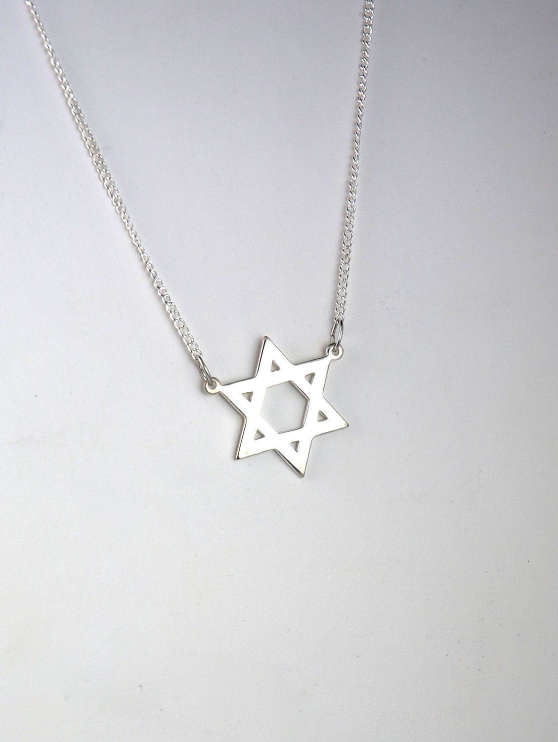 Star of David Necklace Jewish Star Vintage Silver Toned Judaic | Etsy