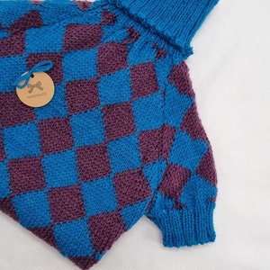 Unique Harlequin Dog Sweater - All Breeds - Wool - Dachshund Clothing ...