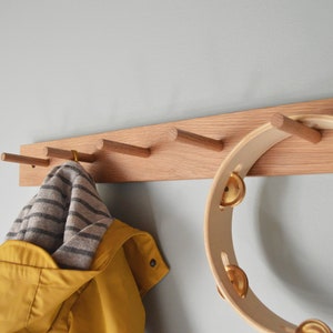 White Oak Peg Rack, Coat Rack - Etsy