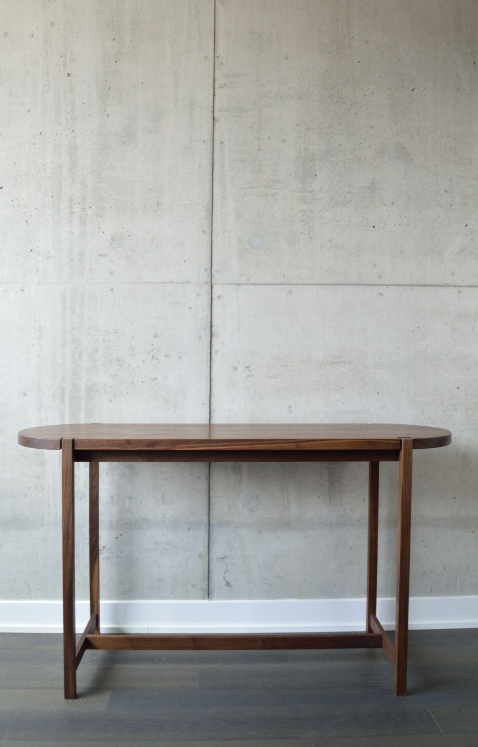 Palafitte Console Table Walnut Entryway Table Solid Wood - Etsy