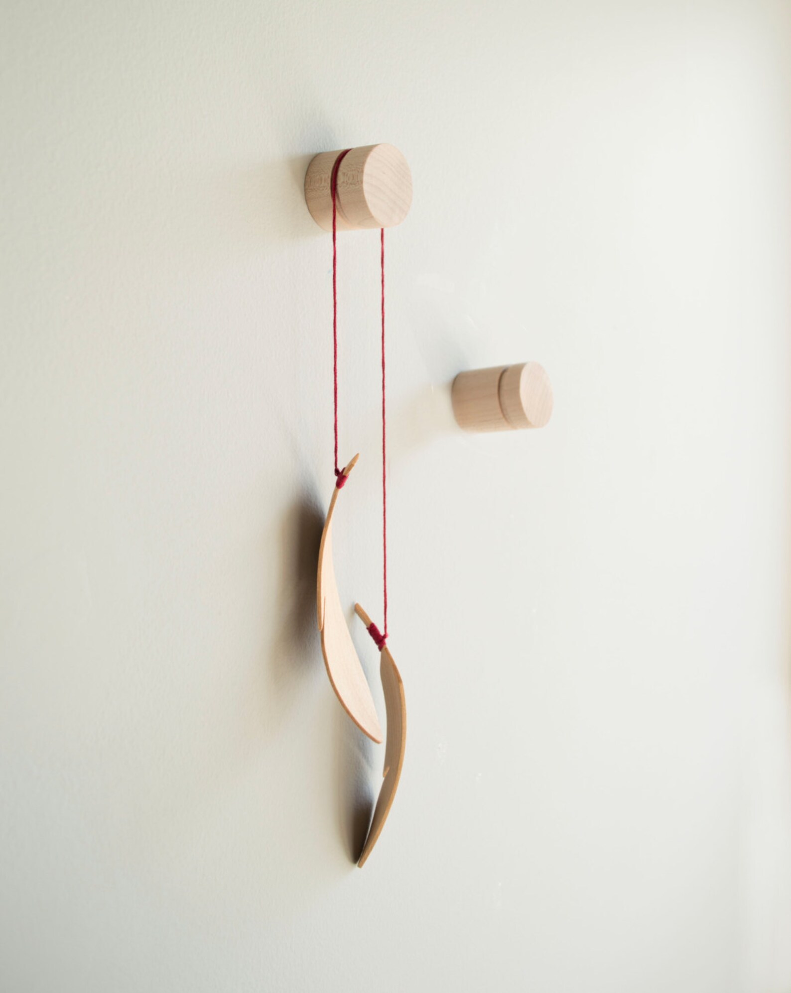 The Cut Dowel Wall Knob Set Handmade Round Wood Wall Hook | Etsy