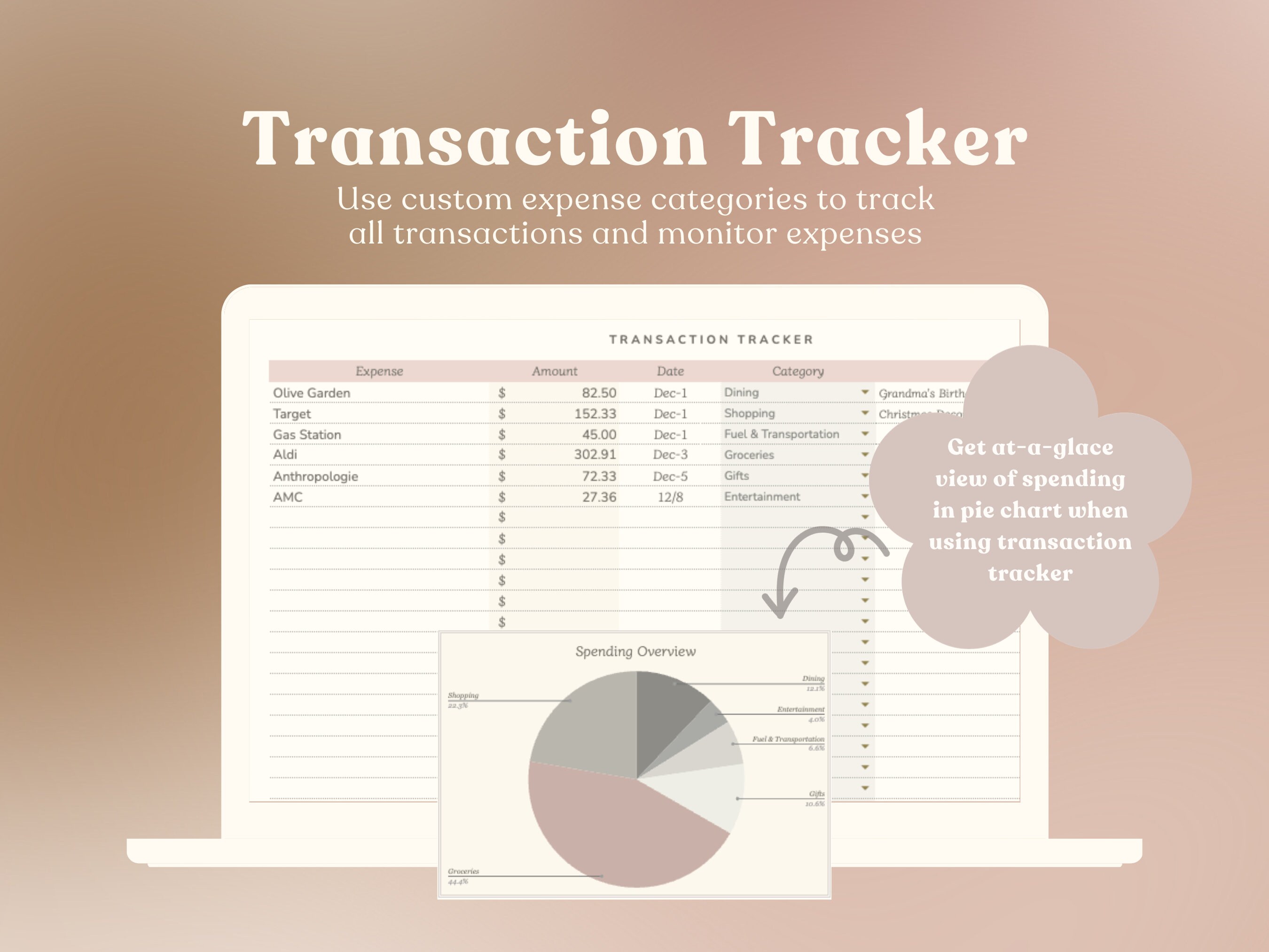 Monthly Budget Spreadsheet Google Sheets Template, Budget Planner ...