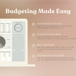Monthly Budget Spreadsheet | Google Sheets Template, Budget Planner ...