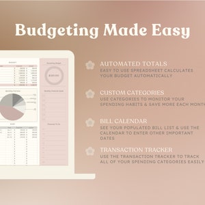 Monthly Budget Spreadsheet | Google Sheets Template, Budget Planner ...
