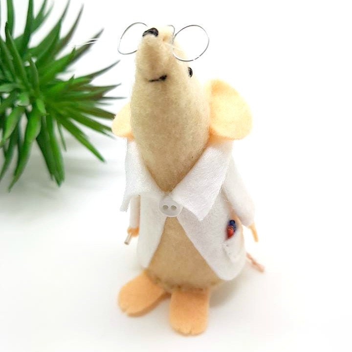 Lab Mouse a Handmade Felt Mouse | Etsy