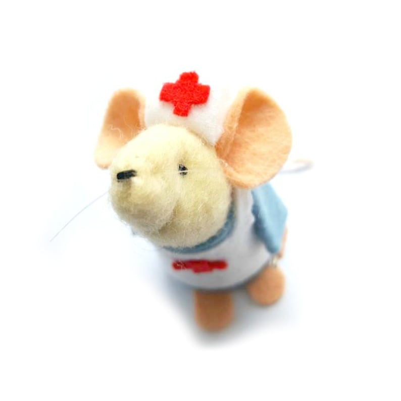 Nurse Mouse - Nurse Gift - Medical Ornament- Felt Mouse- Get Well Soon ...