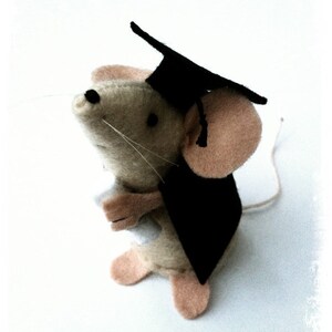 Graduation gift handmade felt mouse personalised keepsake | Etsy