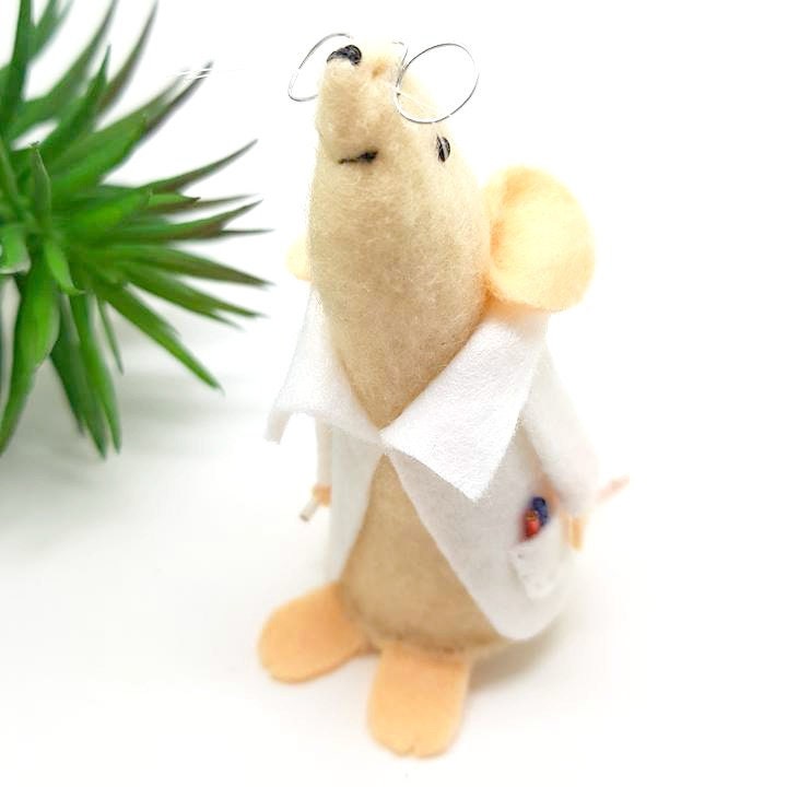 Lab Mouse a Handmade Felt Mouse | Etsy