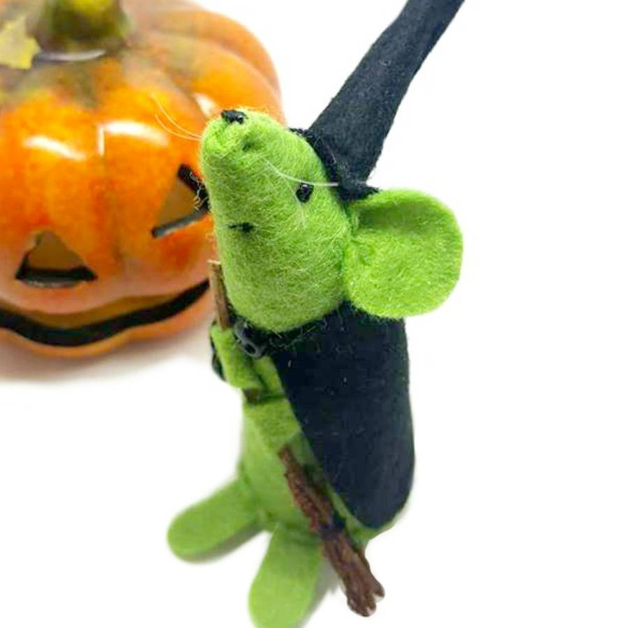 Halloween Ornament Little Witch Mouse a Unique Handmade Felt - Etsy Canada