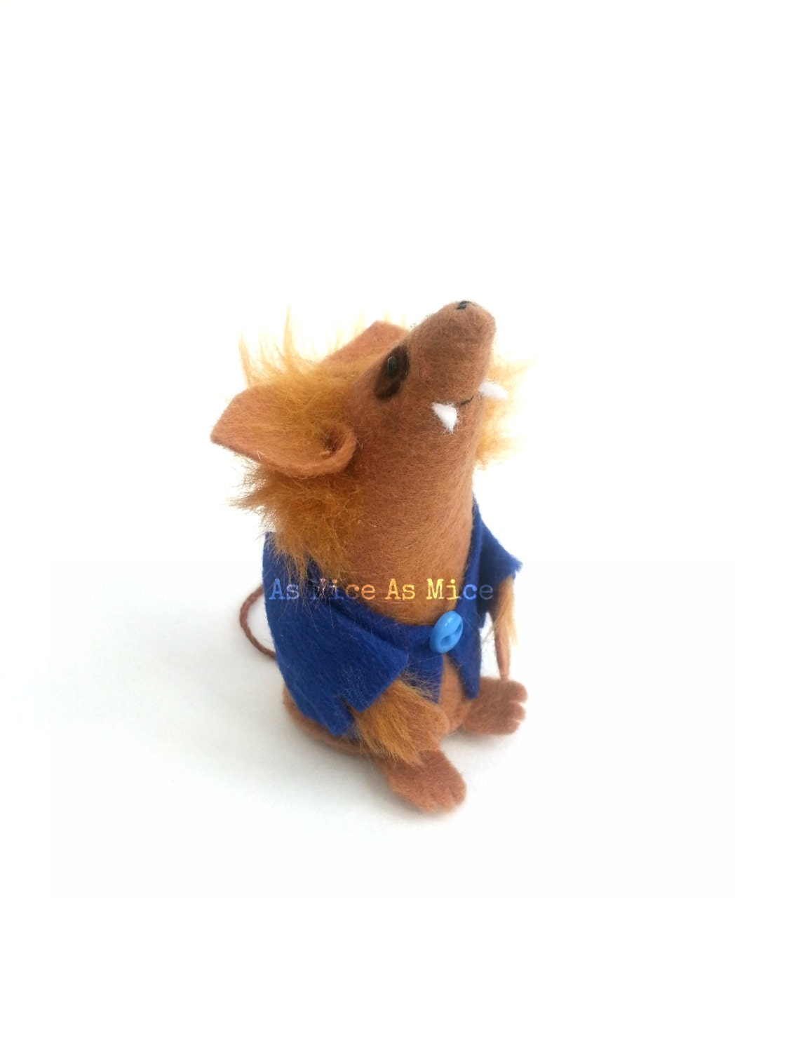 Werewolf Mouse halloween Ornament A Handmade Felt Mouse a - Etsy
