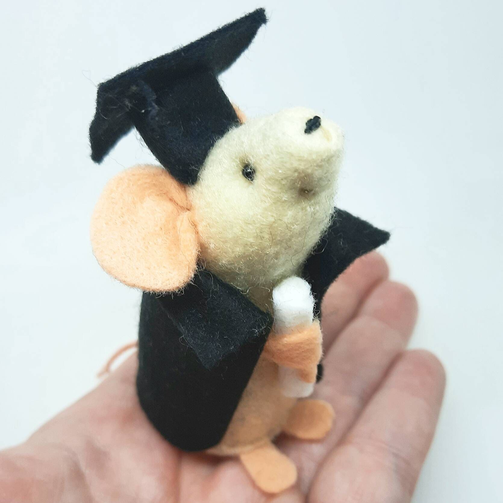 Graduation Gift, Handmade Felt Mouse, Personalised Keepsake for Him or ...