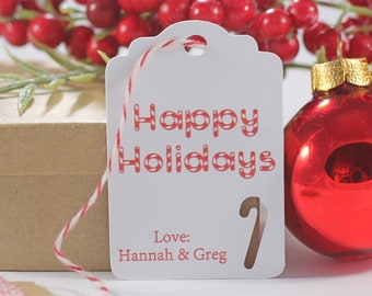 Candy Cane Gift Tags Christmas Gift Tags - Etsy