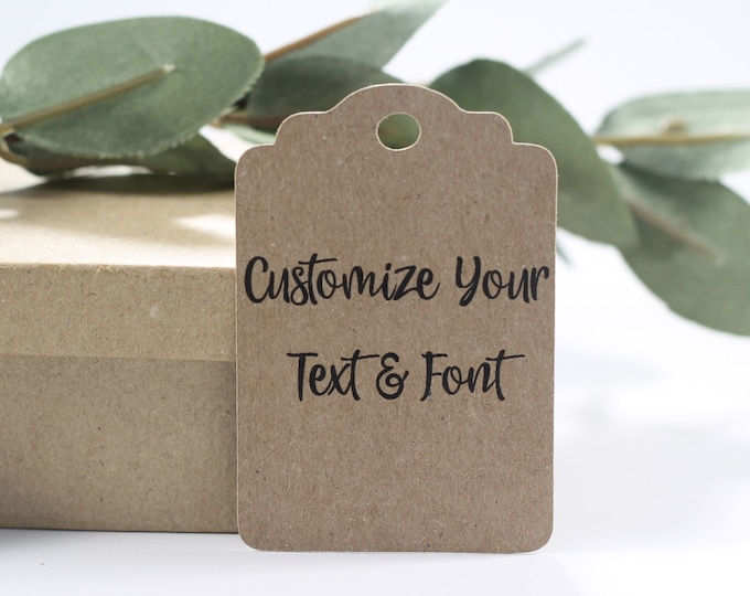 Fancy Tags, 50 Tags, String Included, Kraft Tags, Tags, Wedding Favor ...
