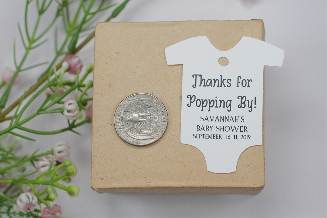 Thanks for Popping by Baby Shower Tags - Gender Neutral Shower Favors ...