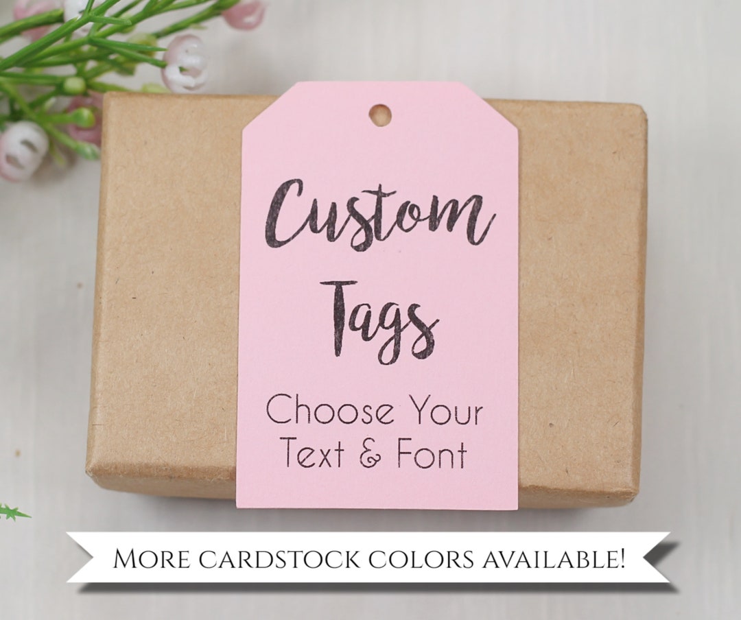 Personalized Favor Tags Custom Baby Pink Wedding Favor Tags Baby Shower ...