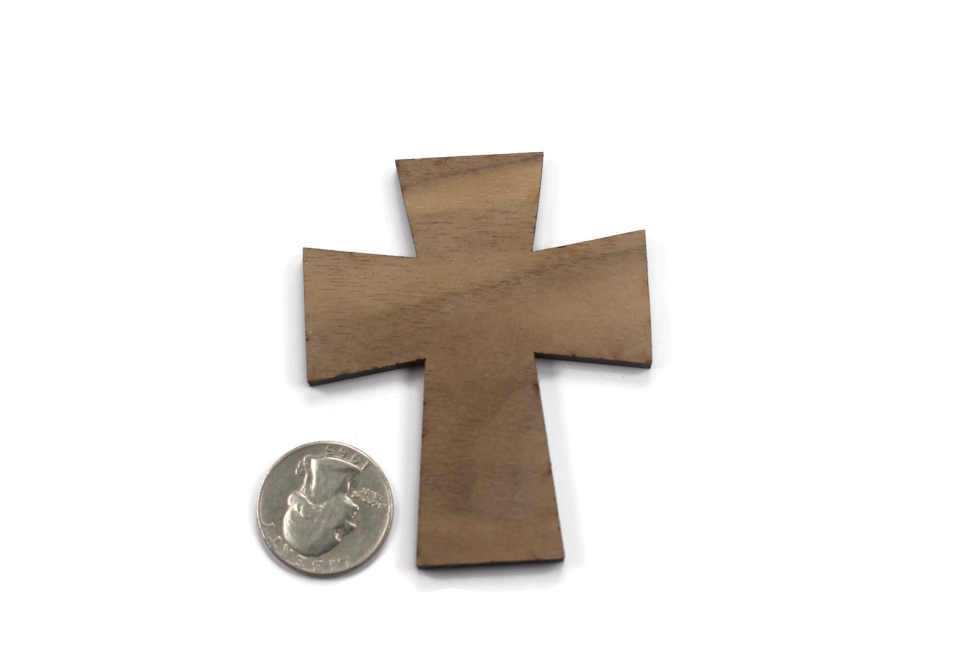Baptism Favor - Wooden Cross Christening Favor - Walnut Gift ...