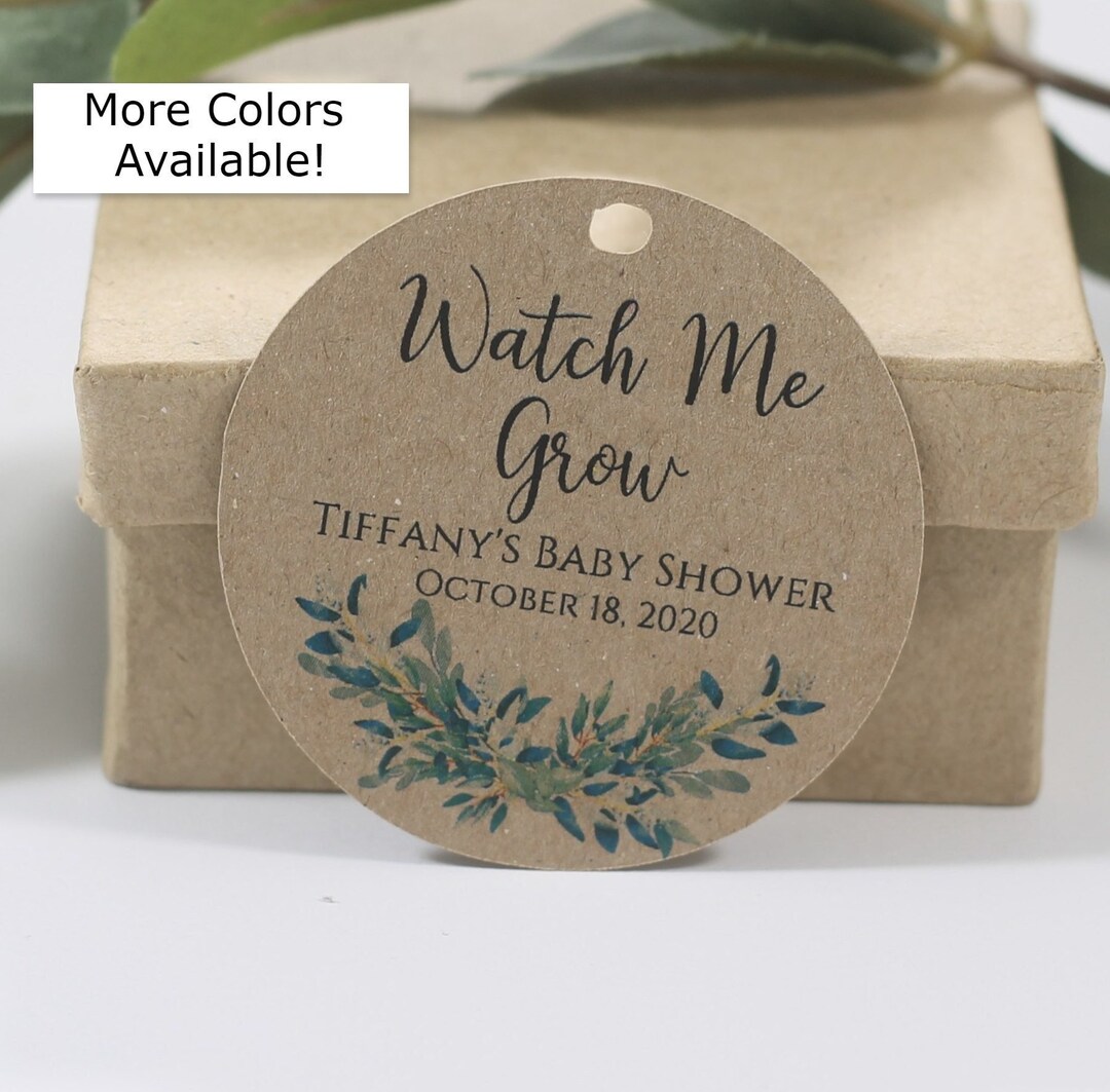 Watch Me Grow Tags Custom Thank You Tags With Greenery - Etsy