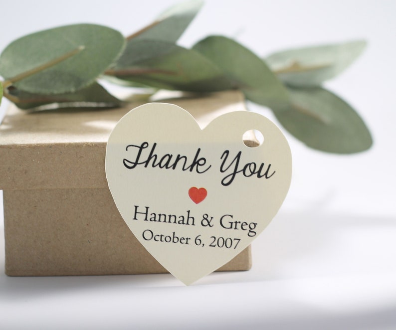 Personalized Heart Shaped Tags Cream Heart Tags Bridal - Etsy