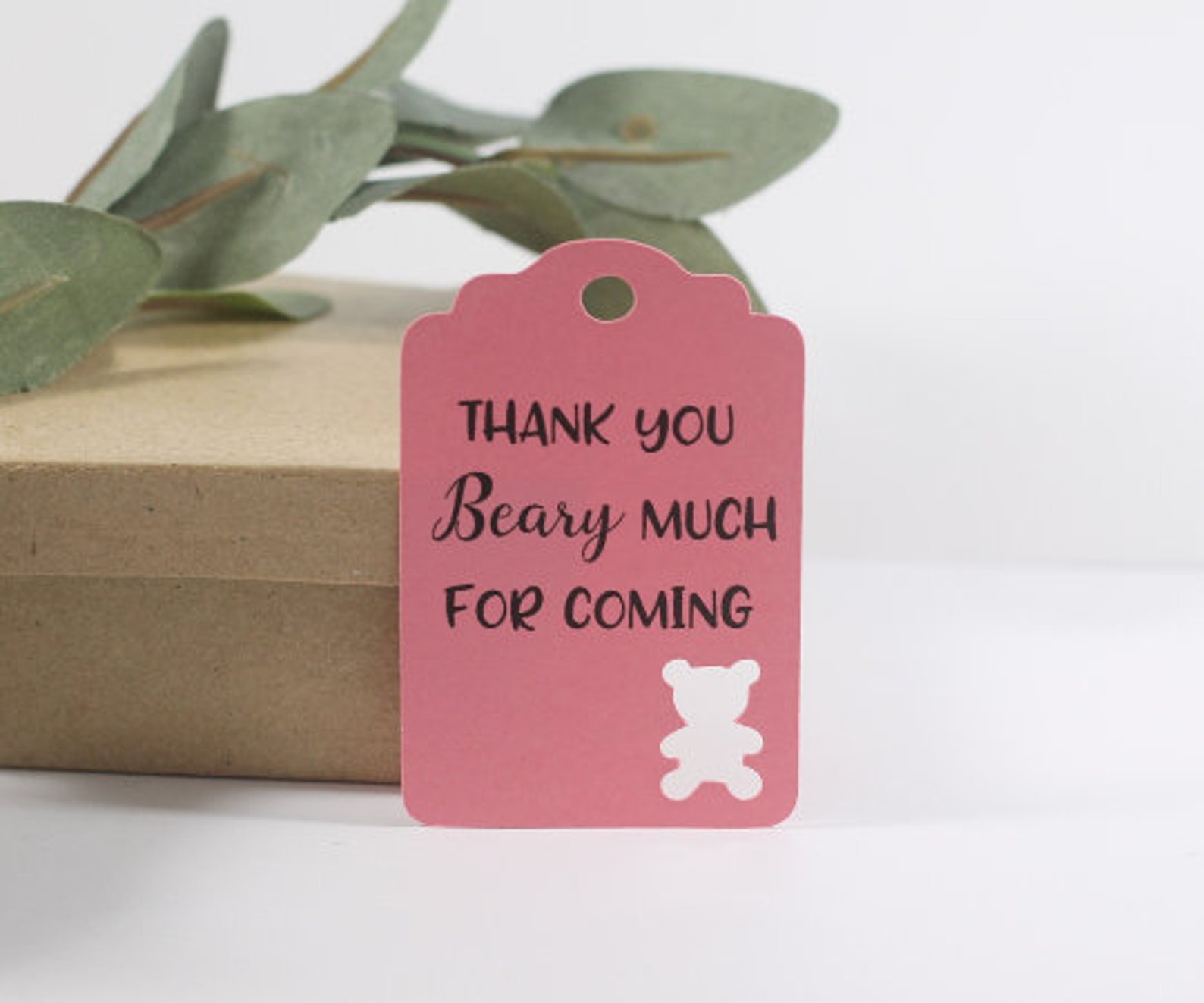 Thank You Beary Much Baby Shower Tags - Teddy Bear Shower Favor Tags ...