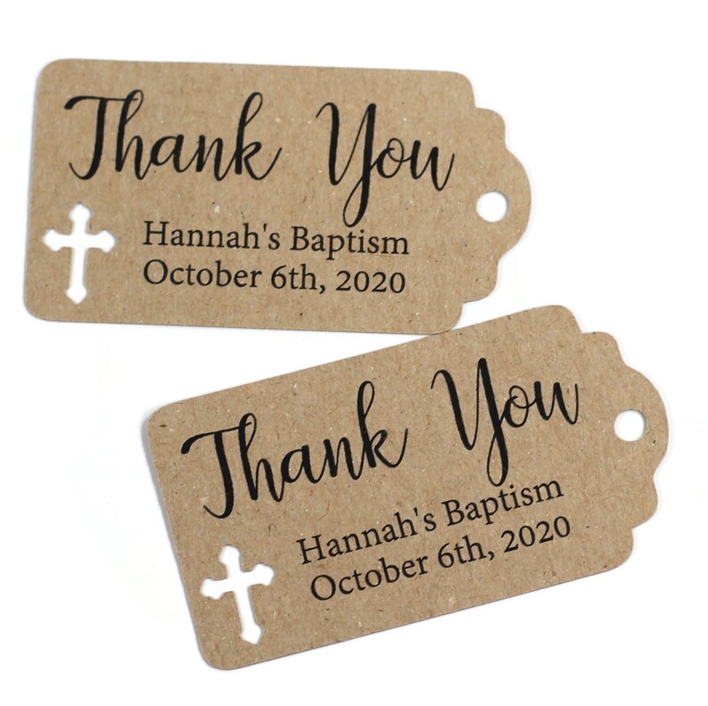 Pink Christening Tags Thank You Tags for Confirmation - Etsy