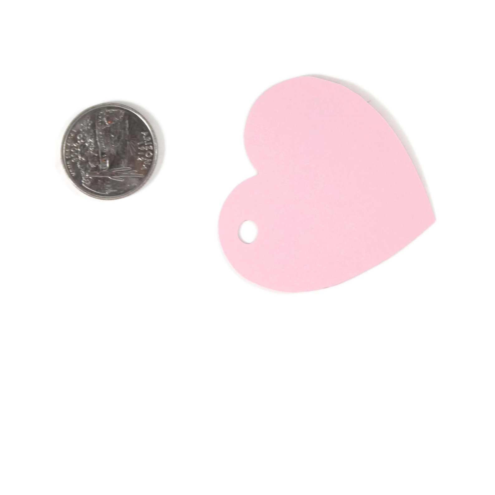 Custom Heart Shaped Tags - Light Pink Heart Tags - Bridal Shower Tags ...