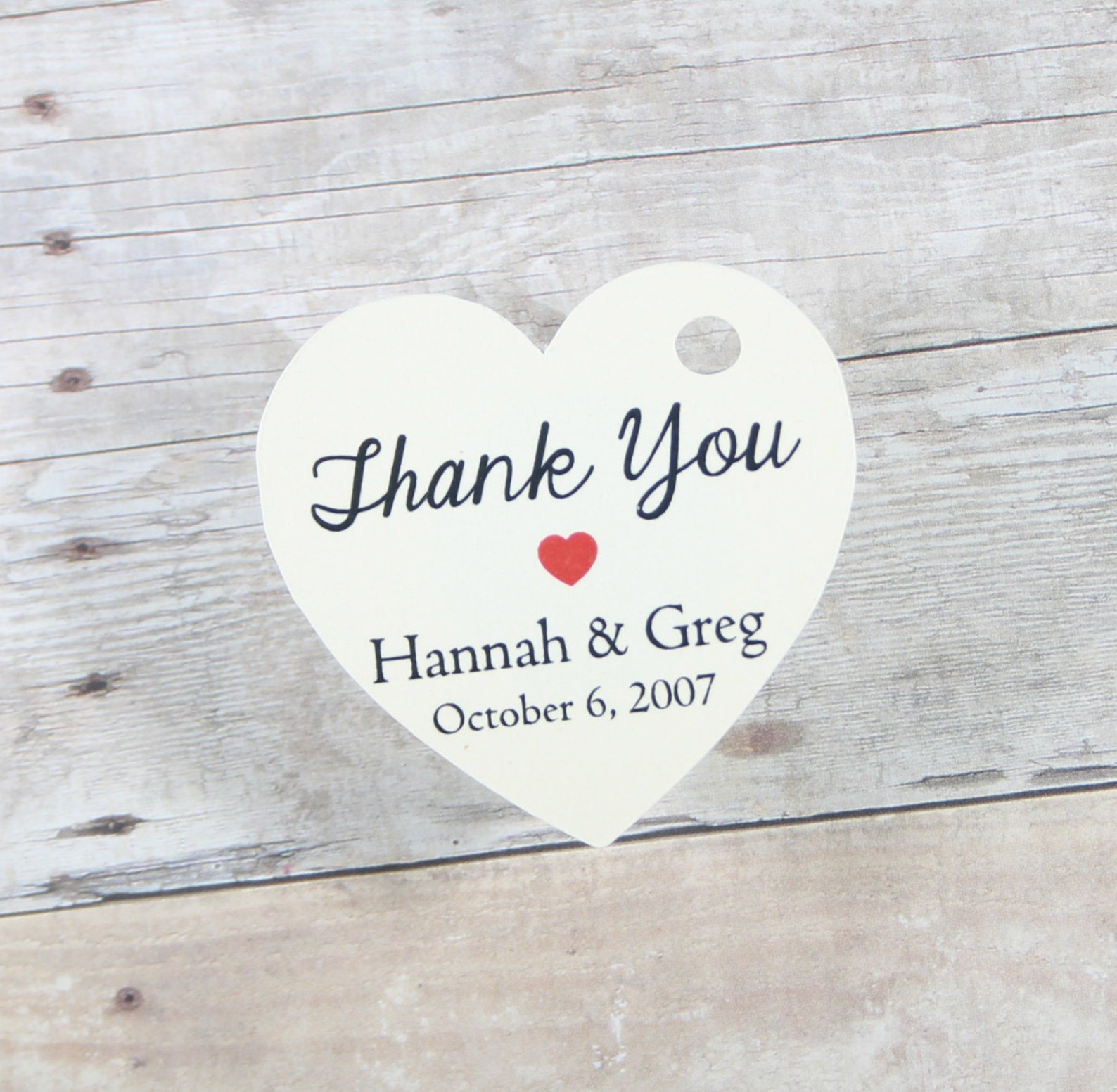 Personalized Heart Shaped Tags Cream Heart Tags Bridal - Etsy