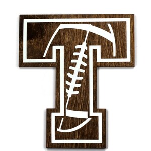 Football Themed Letter for Bedroom - Boy's Bedroom Decor - Sports Fan ...