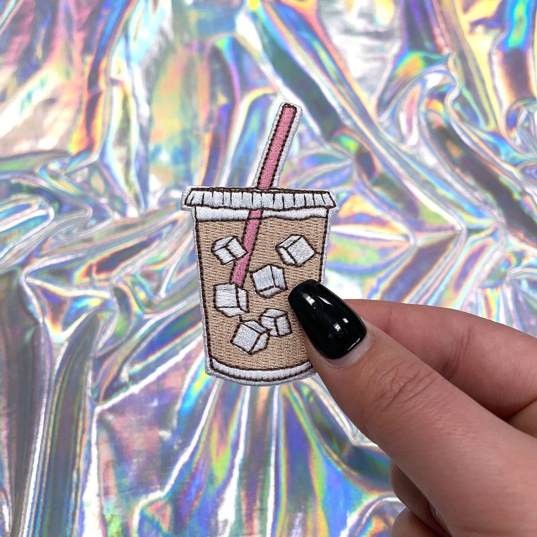 Iced Coffee Patch, Cute Patches for Hats, Trendy Patches, Iron on Patch ...