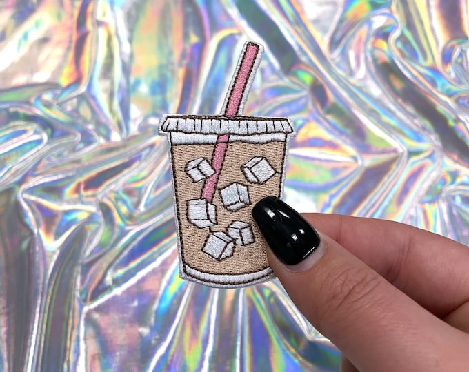Iced Coffee Patch, Cute Patches for Hats, Trendy Patches, Iron on Patch ...
