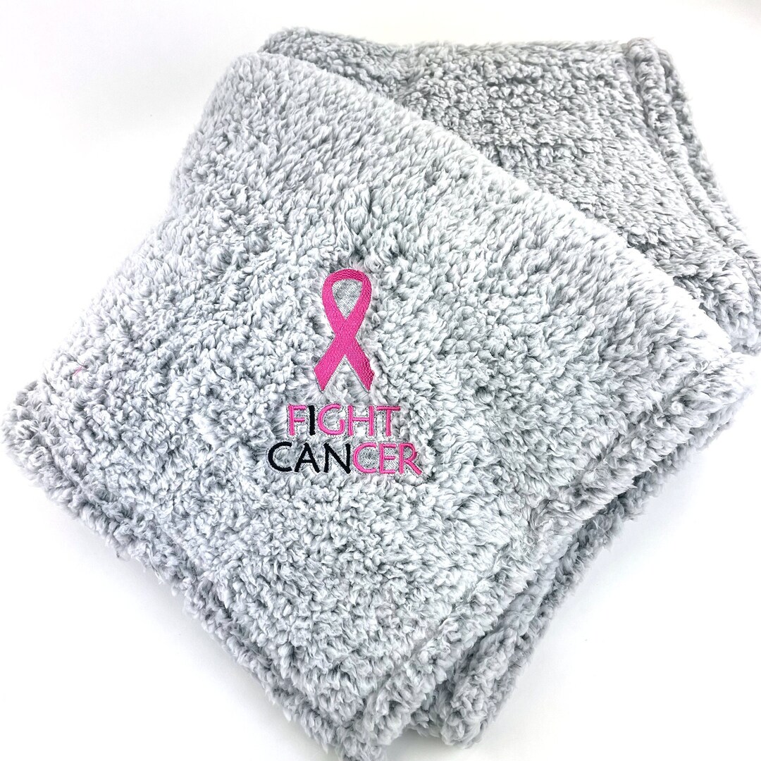 Personalized Chemo Blanket, Cancer Ribbon Gift, Breast Cancer Ribbon ...