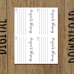 Prayers & Blessings Cards Printable PDF - DIY Instant Download - 8.5 X ...