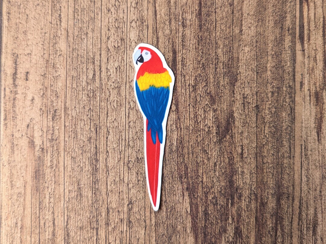 Scarlet Macaw Vinyl Sticker - Decal for Laptop - Etsy