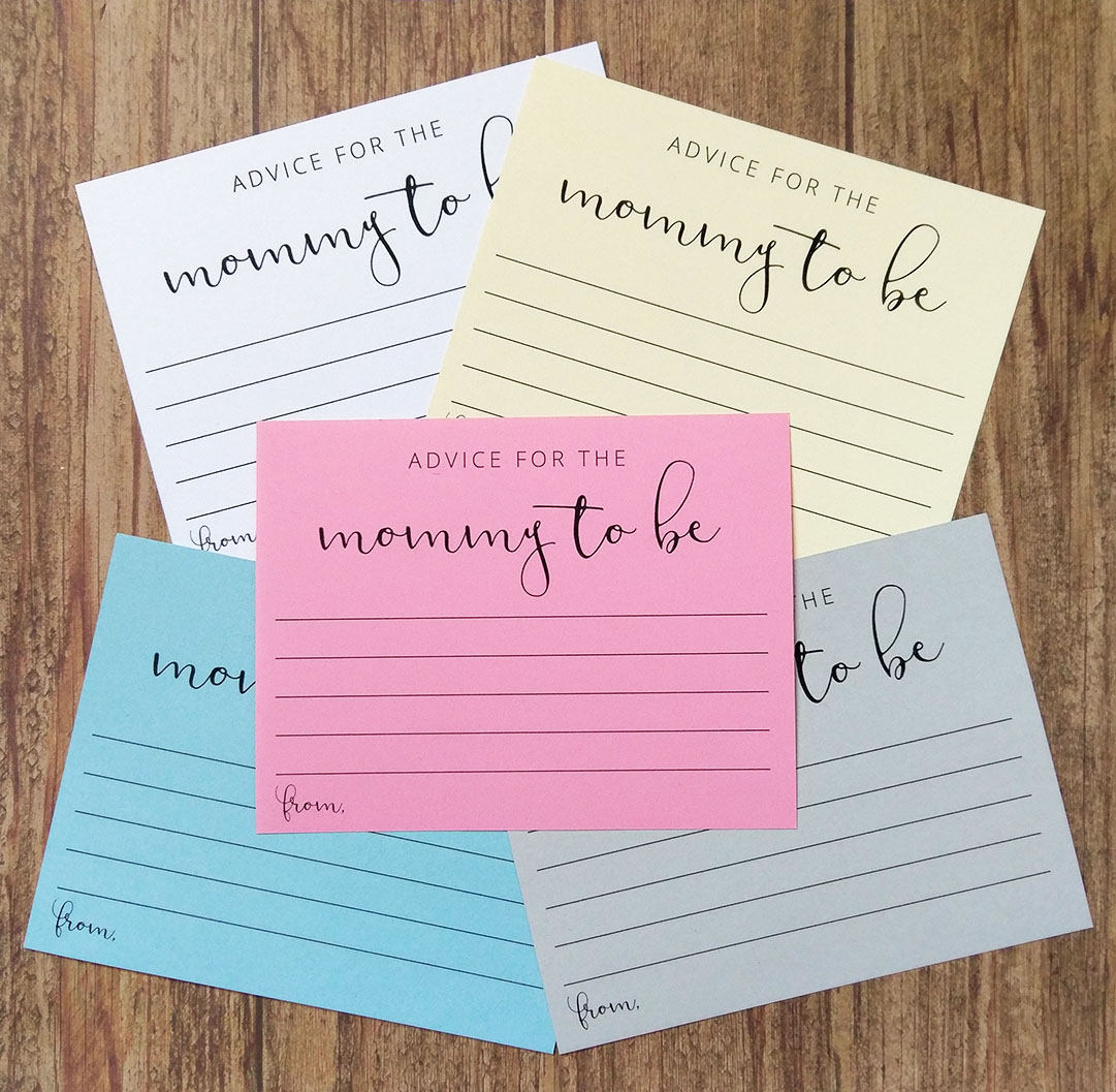 Advice For The Mommy To Be Cards New Mommy Baby Shower Game | Etsy