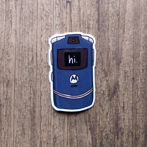 Retro Cell Phone Vinyl Stickers - Water Resistant Illustrated 00s ...
