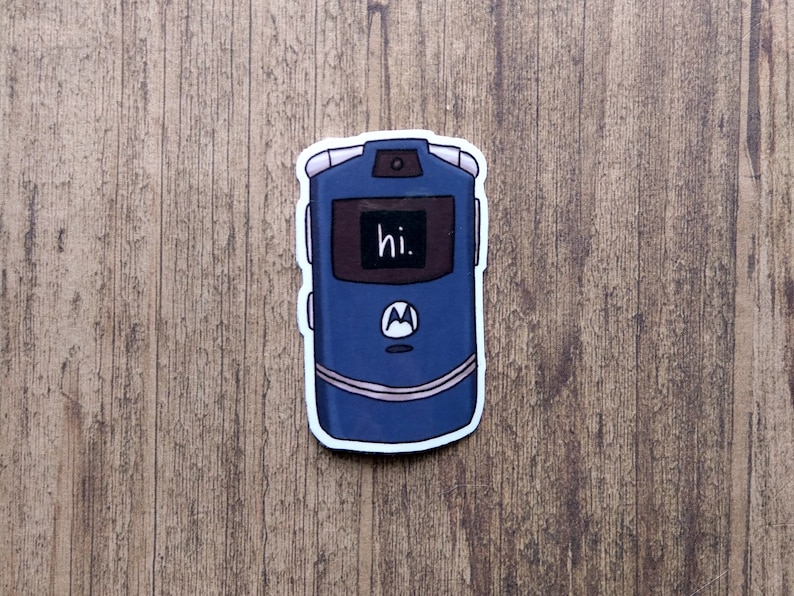 Retro Cell Phone Vinyl Stickers - Water Resistant Illustrated 00s ...