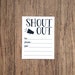 Shout Out Cards Printable PDF DIY Instant Download 8.5 X 11 and 4.25 X ...