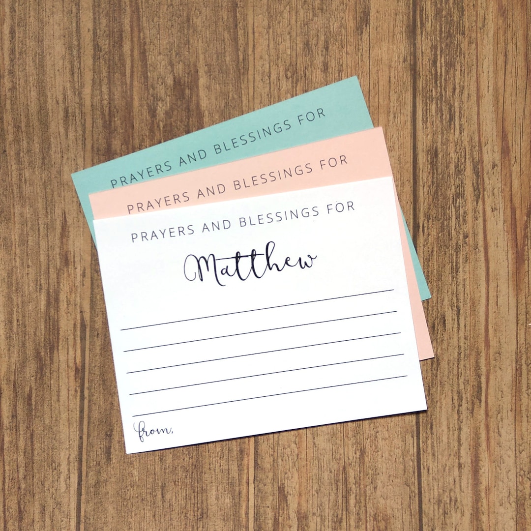 Personalized Prayers and Blessings Cards - Baptism - Christening ...