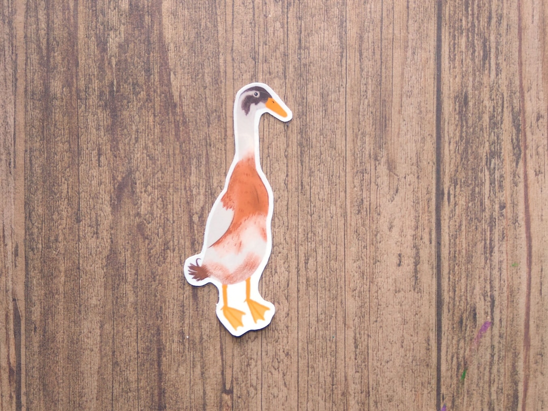 Indian Runner Duck Vinyl Sticker - Water Resistant Laptop Decal - Etsy