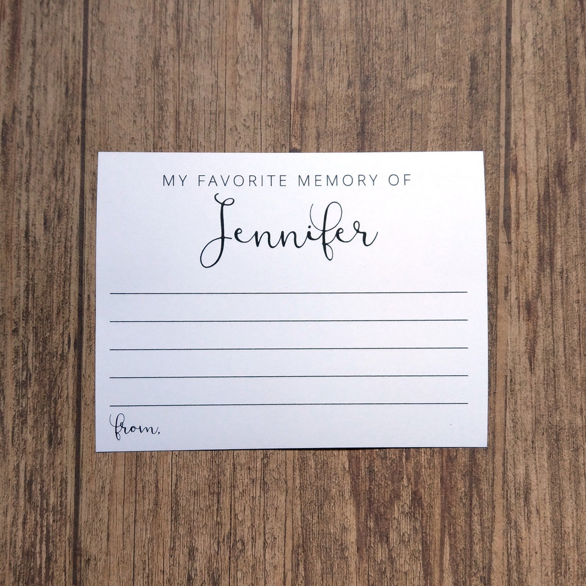 My Favorite Memory Personalized Memorial Cards for - Etsy
