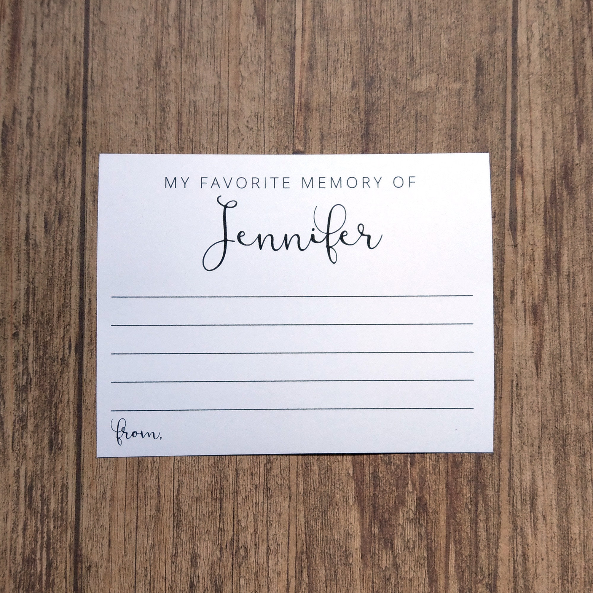 My Favorite Memory Personalized Memorial Cards for - Etsy