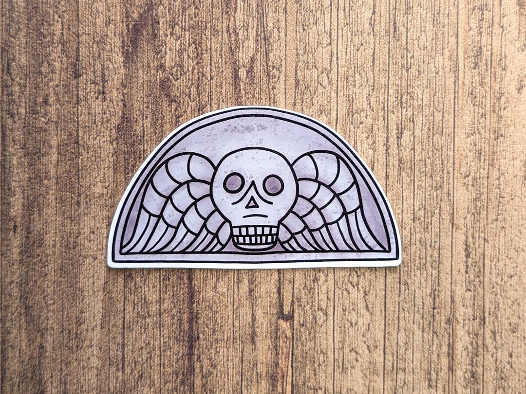 Deaths Head Memento Mori Sticker - Water Resistant Vinyl Laptop Decal ...