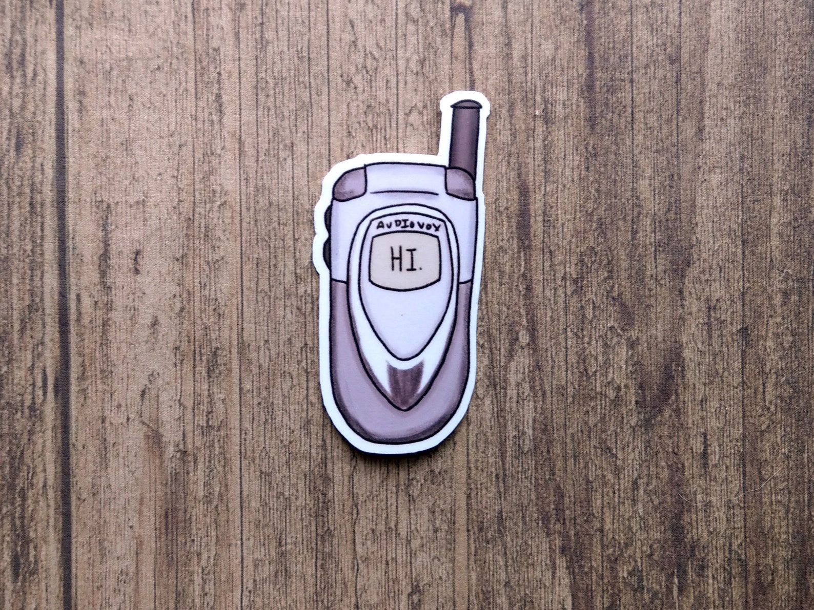 Retro Cell Phone Vinyl Stickers Water Resistant Illustrated - Etsy