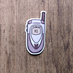 Retro Cell Phone Vinyl Stickers - Water Resistant Illustrated 00s ...