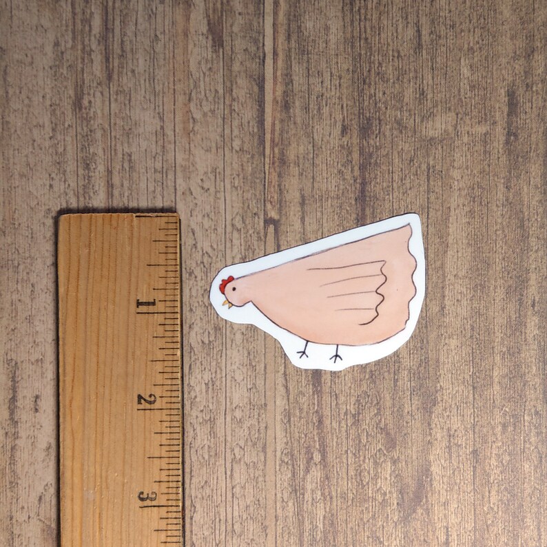 Cute Chickens Vinyl Stickers - Water Resistant Illustrated Chicken ...